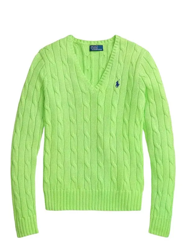 Polo Ralph Lauren Cable-knit V-neck Sweater - Green