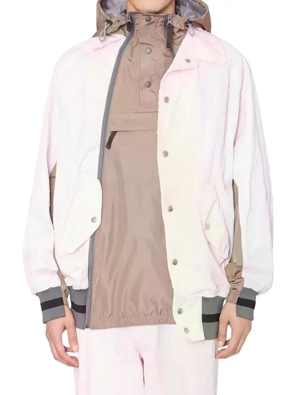 Kolor Hooded Colourblock Jacket - Pink