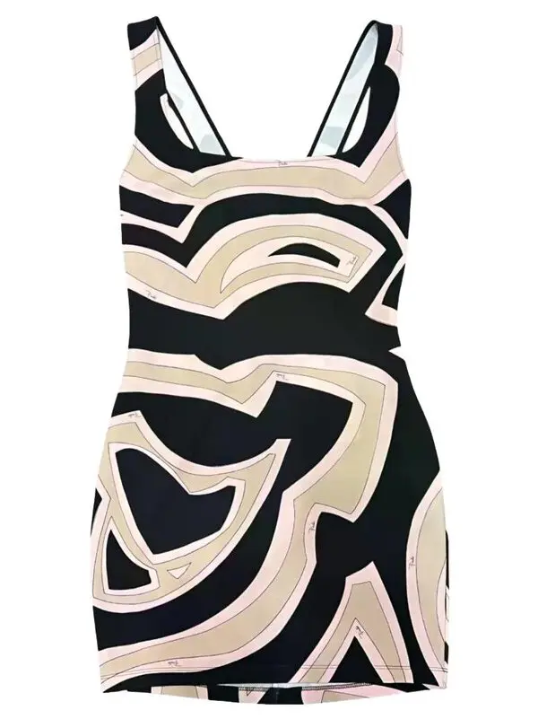 Emilio Pucci Patterned Sleeveless Dress - Black