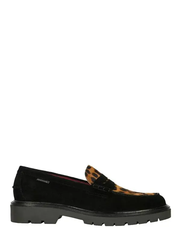 Paul Smith Bolzano Leopard-print Loafers - Black