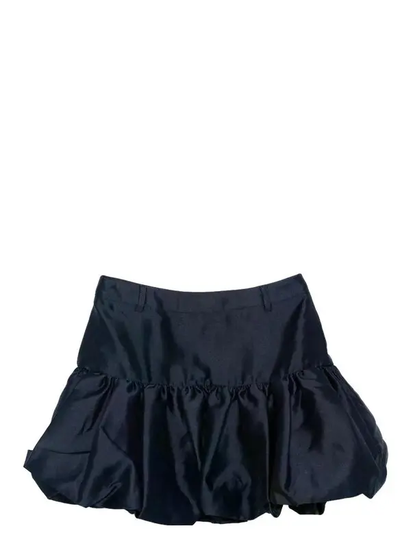 SELF-PORTRAIT Gathered Mini Skirt - Blue