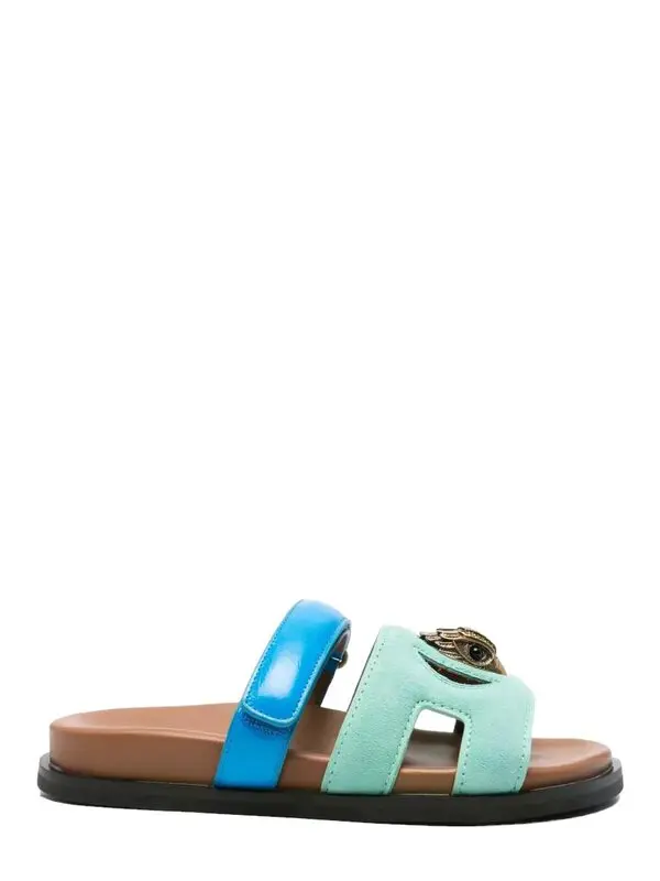 Kurt Geiger Eagle Cut-out Flat Sandals - Green