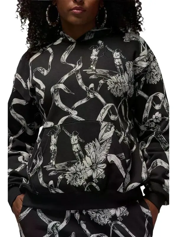 JORDAN Printed Hoodie - Black