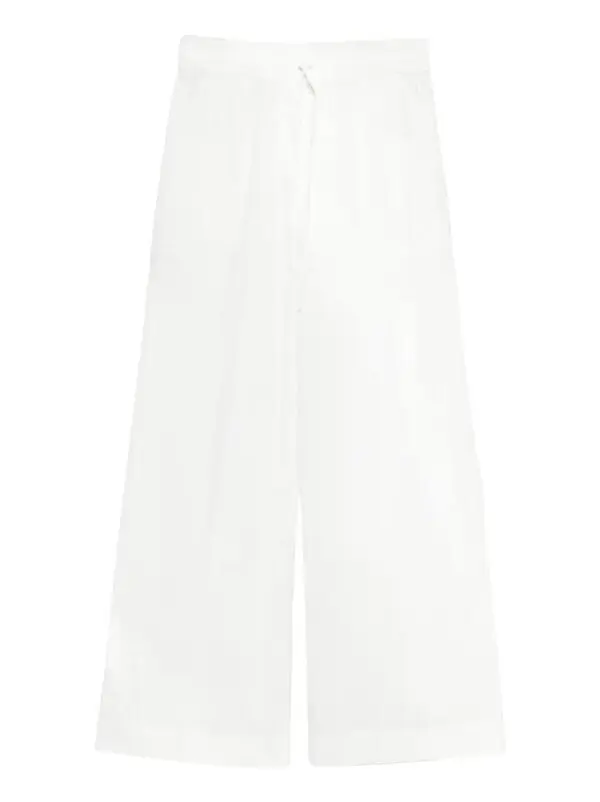 P.a.r.o.s.h Drawstring Wide Leg Trousers - White