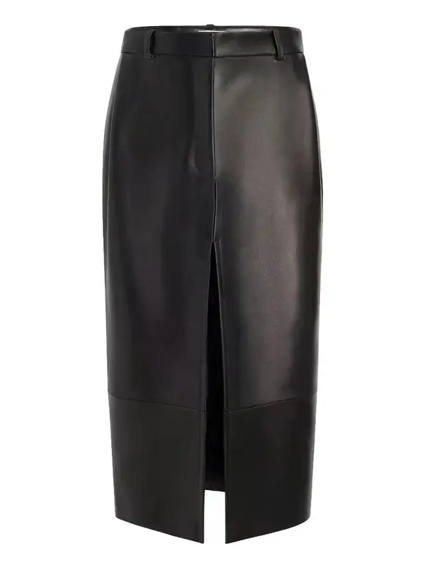 Khaite Anden Nappa Leather Skirt - Black
