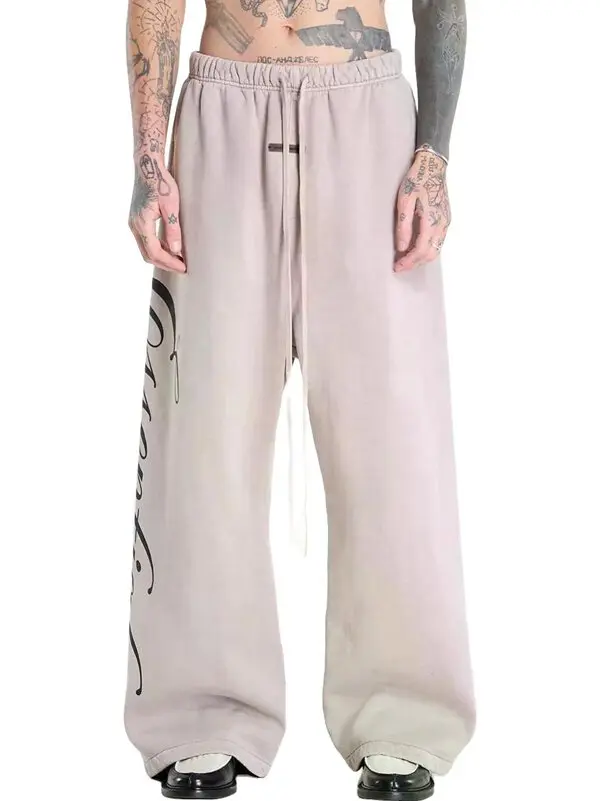 Fear Of God Logo-print Track Pants - Neutrals