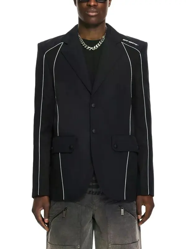 Off-White Sporty Logo Blazer - Black