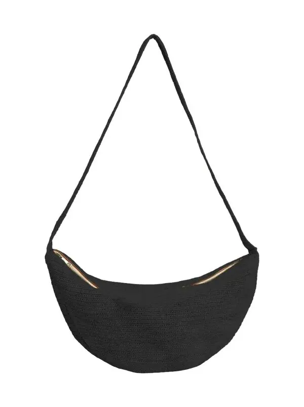 IBELIV Luna Raffia Shoulder Bag - Black