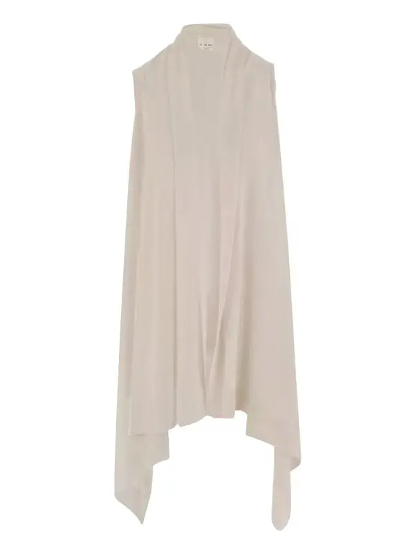 SA SU PHI Open-front Sleeveless Vest - Neutrals