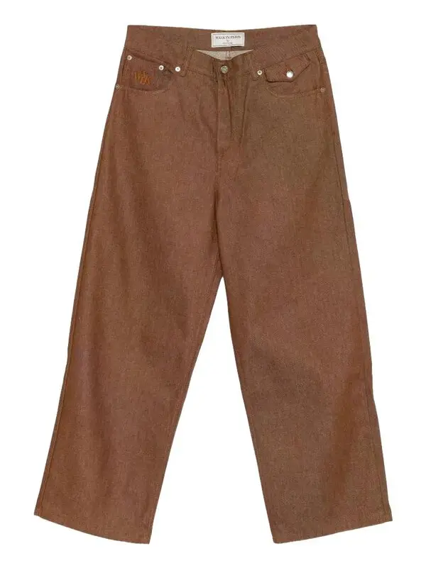 WALK IN PARIS Baggy Denim Trousers - Brown