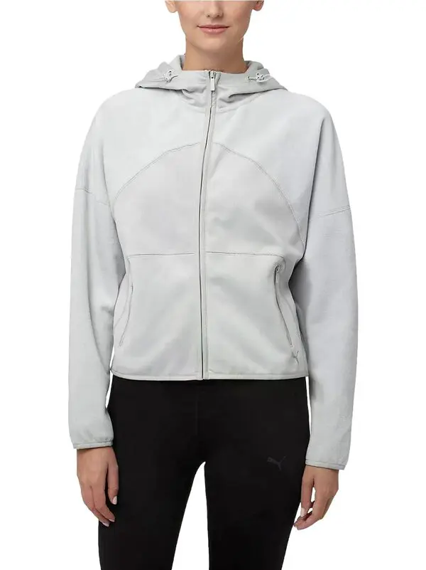 PUMA Full Zip Asymmetrical Hoodie - Grey