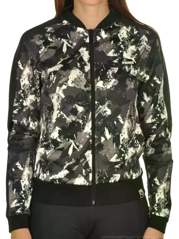 PUMA All-over Print Track Jacket - Black