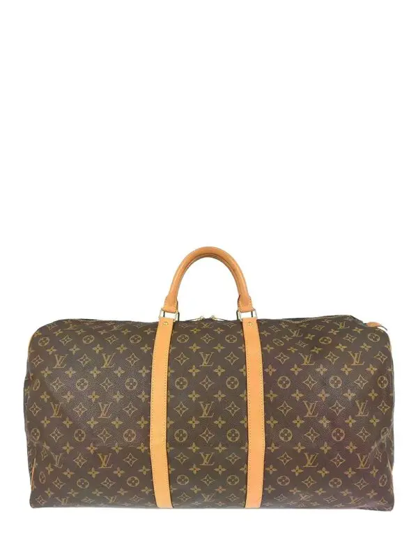 LOUIS VUITTON 2000 Keepall 60 Monogram Duffle Bag - Brown