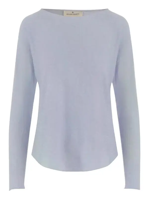 Bruno Manetti Boat-neck Top - Blue