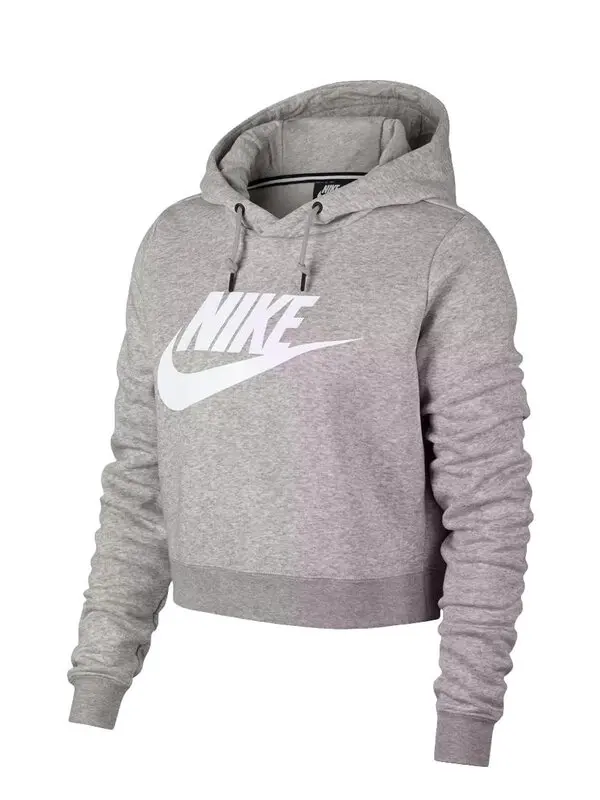 Nike Rally Cropped Hoodie - Grey