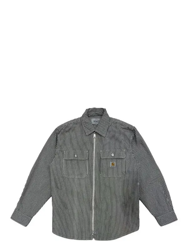 Carhartt Work In Progress Mercer Striped Flap-pocket Overshirt - Black