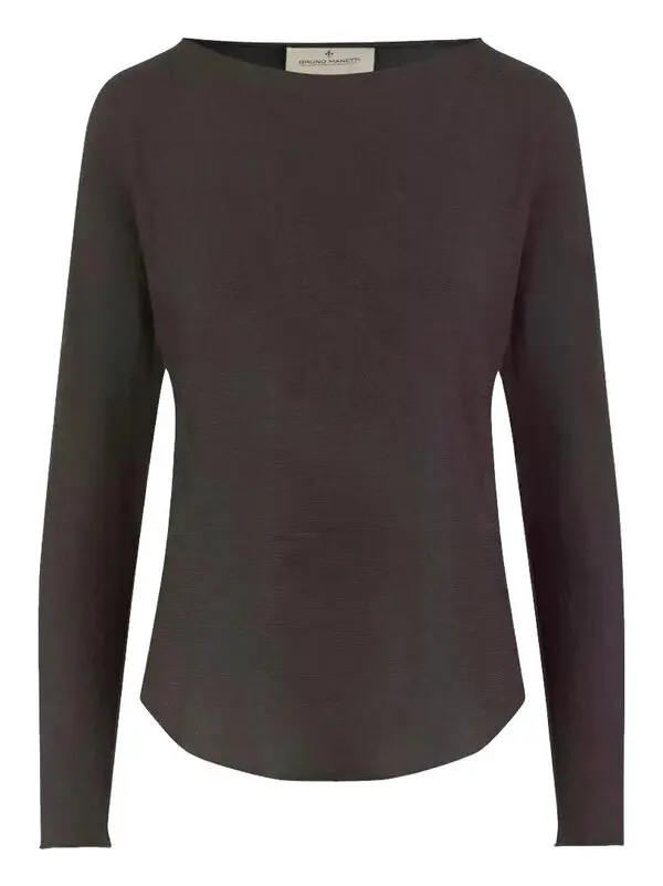 Bruno Manetti Crew-neck Top - Brown