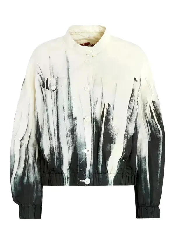 High Graphic Bomber Jacket - White