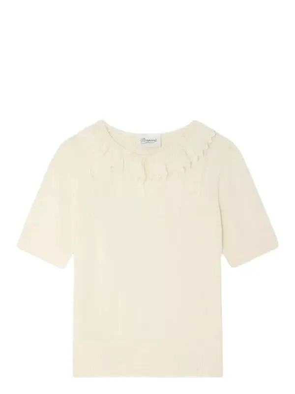 Bonpoint Ruffled Short-sleeve T-shirt - Neutrals