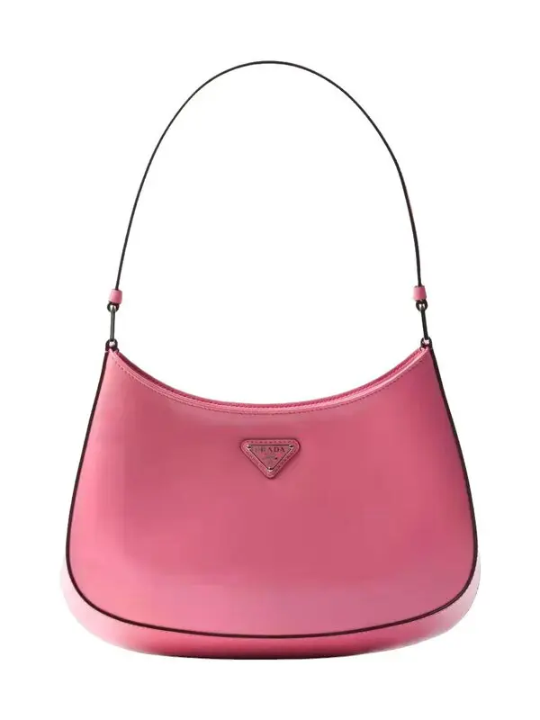 Prada Cleo Brushed Leather Shoulder Bag - Pink