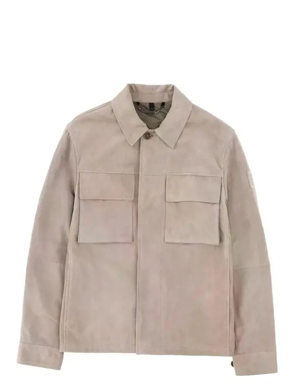 Belstaff Leather Shirt Jacket - Neutrals