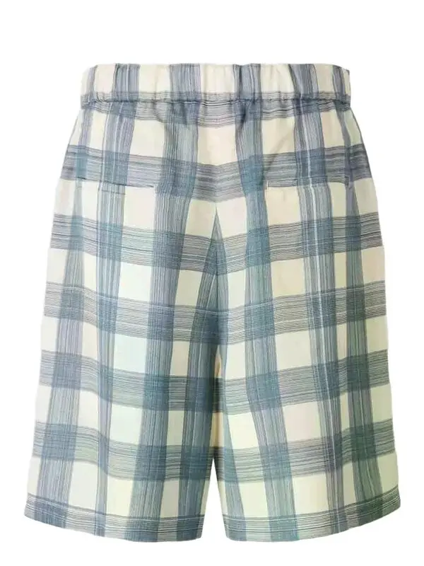 JIL SANDER Check-pattern Shorts - Blue