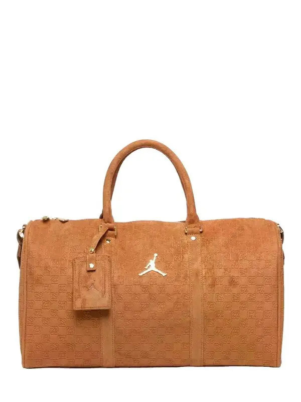 JORDAN Monogram Suede Duffle Bag - Brown