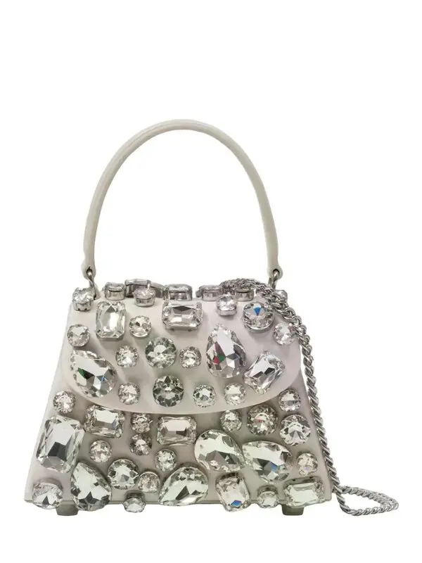 SELF-PORTRAIT Crystal Embellished Mini Bag - Neutrals