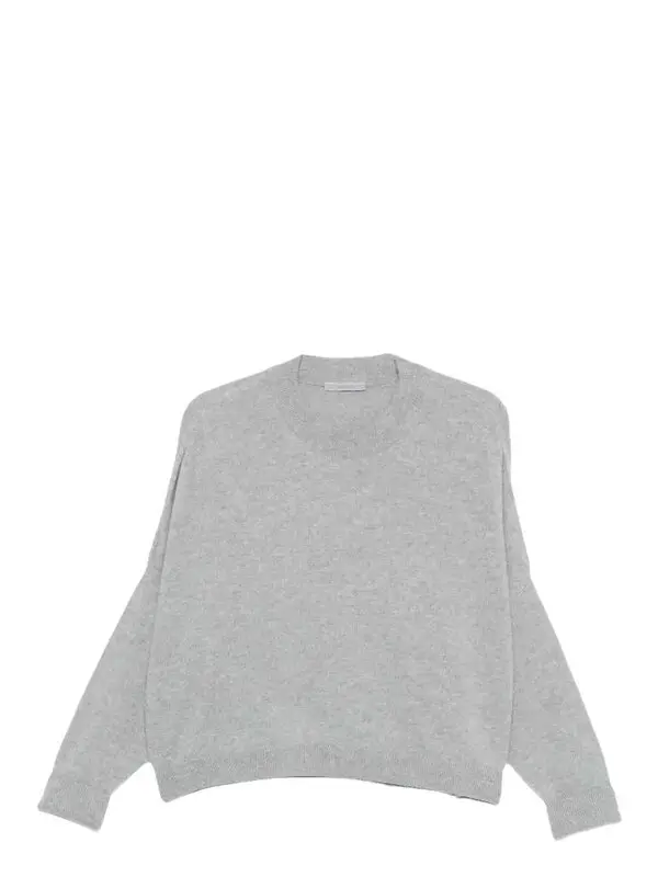 Alberta Ferretti Round-neck Long-sleeve Sweater - Grey