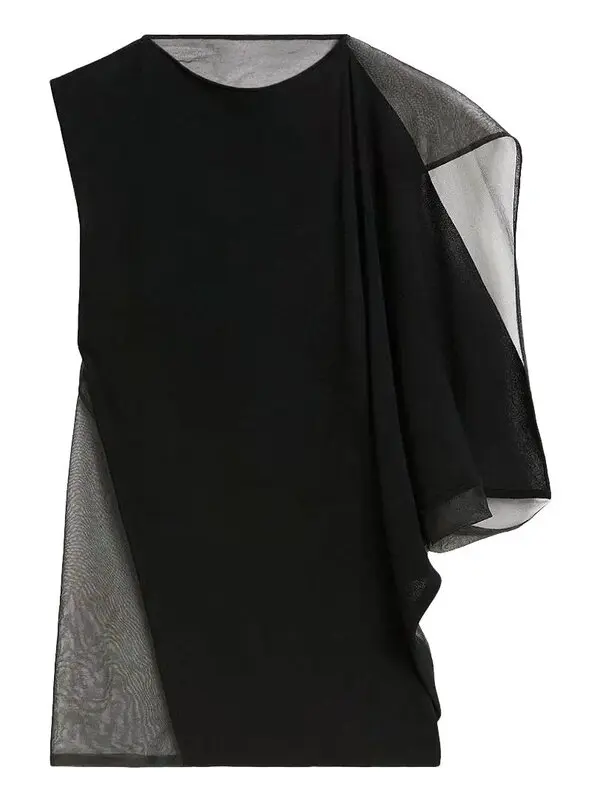Sportmax Asymmetrical Blouse - Black