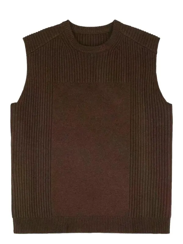 ENTIRE STUDIOS Block Ribbed Vest - Brown