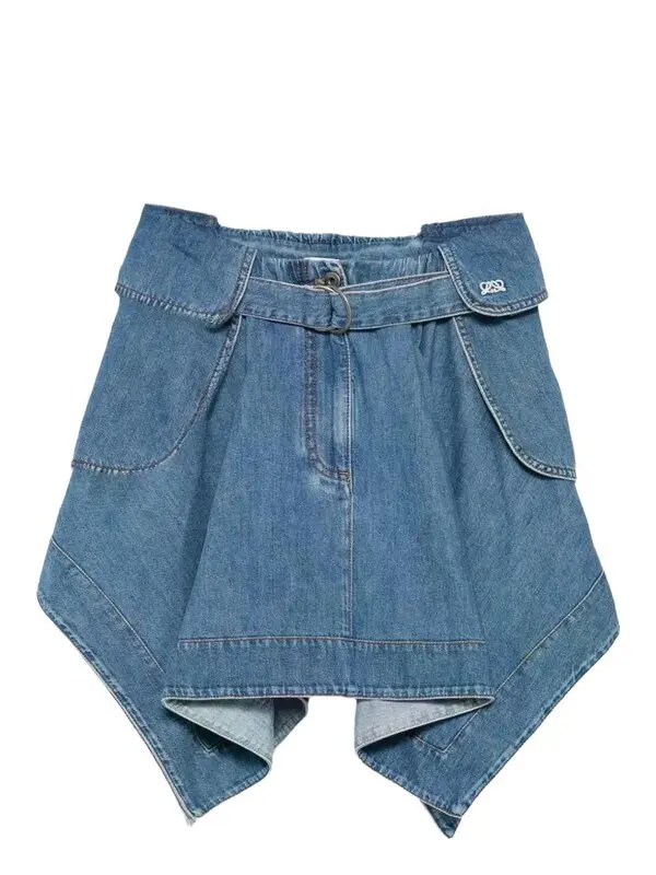 Loewe Belted Cargo Skirt - Blue