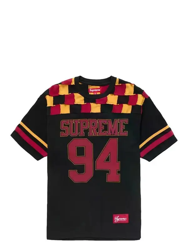 Supreme Patchwork Yoke Football T-shirt - Black