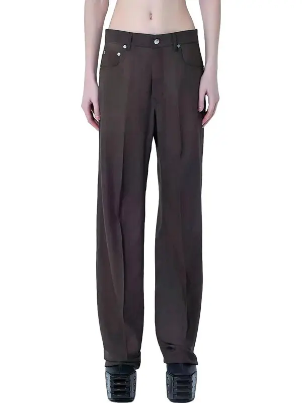 Rick Owens Wool Trousers - Brown