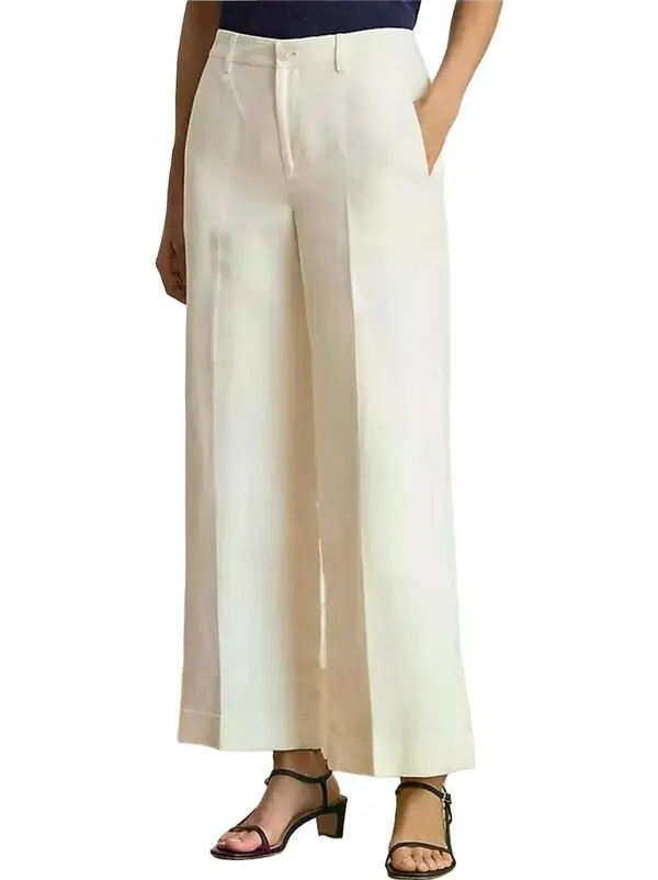 Ralph Lauren Wide-leg Cropped Trousers - Neutrals