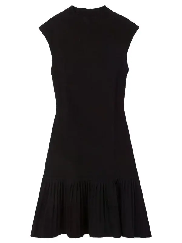 Claudie Pierlot Pleated Knit Dress - Black