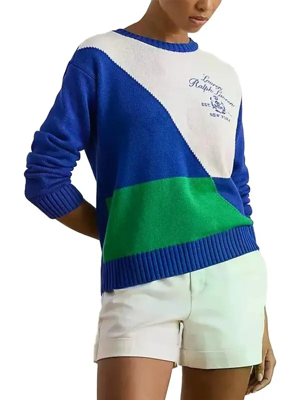 Ralph Lauren Colour-block Logo Sweater - Blue