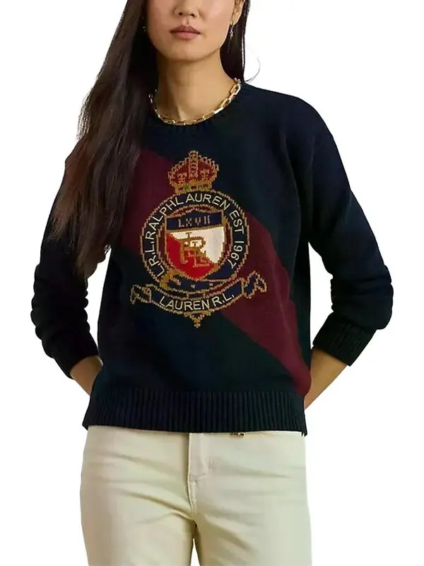 Ralph Lauren Crew-neck Long-sleeve Sweater - Blue