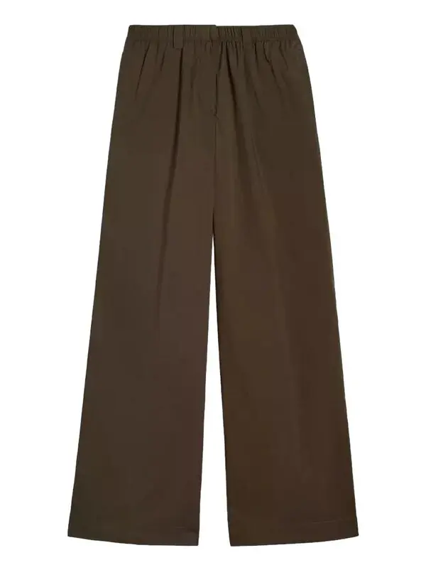 Aspesi Elasticated Wide Leg Trousers - Green