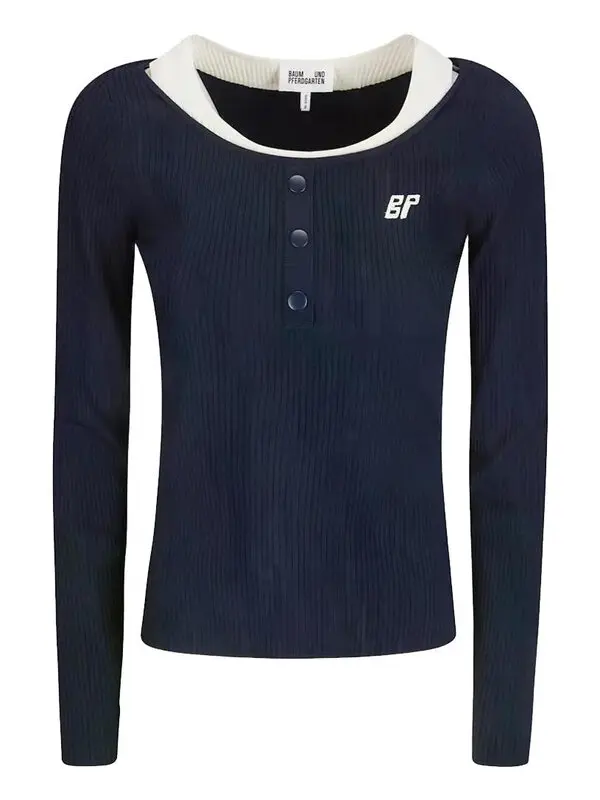Baum Und Pferdgarten Clary Ribbed Knit Sweater - Blue
