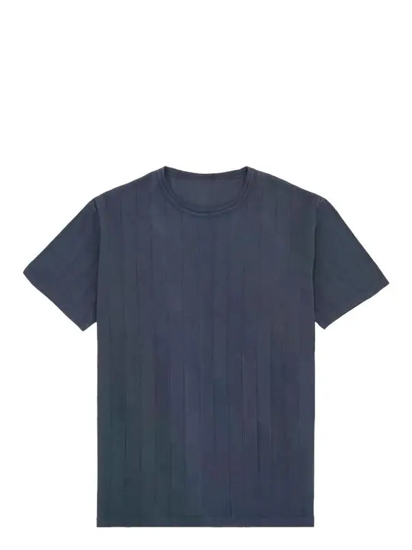FORTELA Tambourine Ribbed Crew-neck T-shirt - Blue