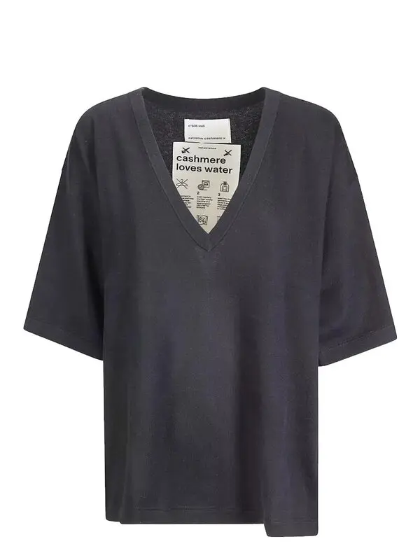 EXTREME CASHMERE X V-neck T-shirt - Grey