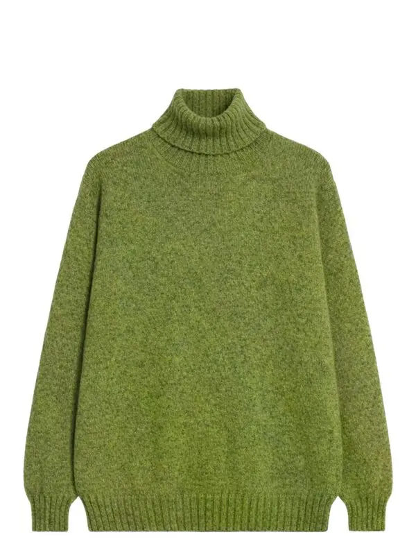 FORTELA Shetland Roll-neck Sweater - Green