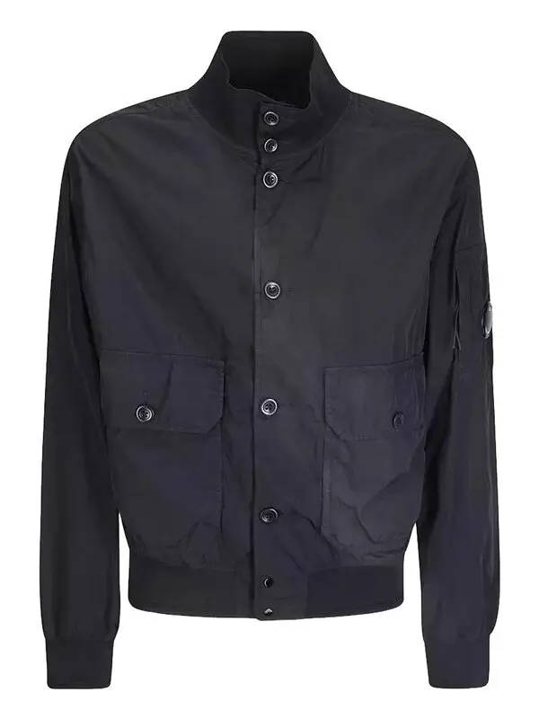 C.P. COMPANY Chrome-r Button Bomber Jacket - Black