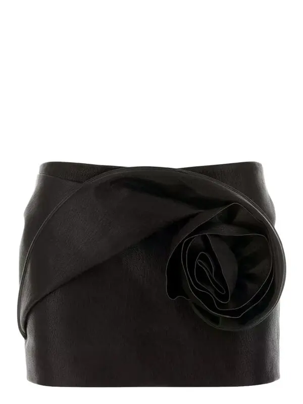 Magda Butrym Leather Mini Skirt - Brown