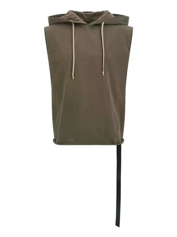 Rick Owens Hooded Vest - Brown