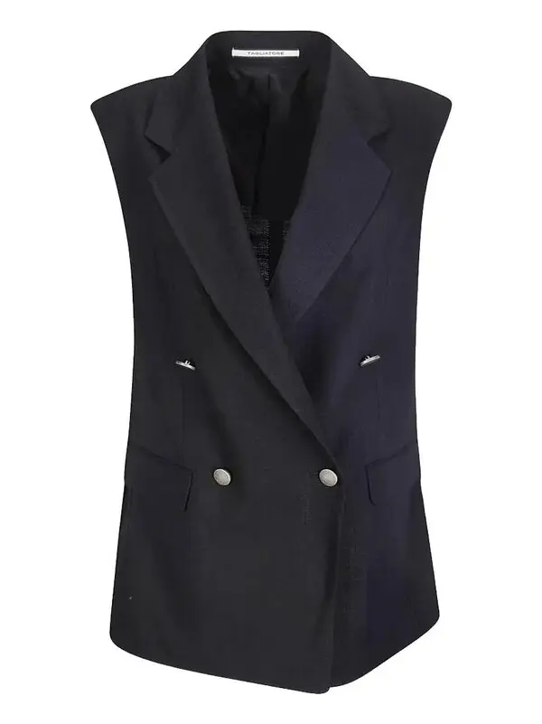 Tagliatore Bernice Double-breasted Waistcoat - Black
