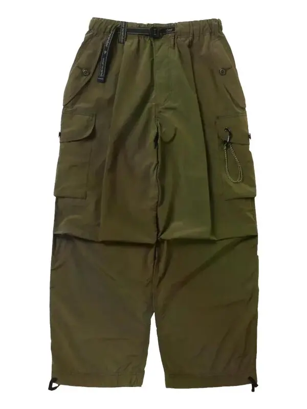 AND WANDER Cargo Loose Trousers - Green
