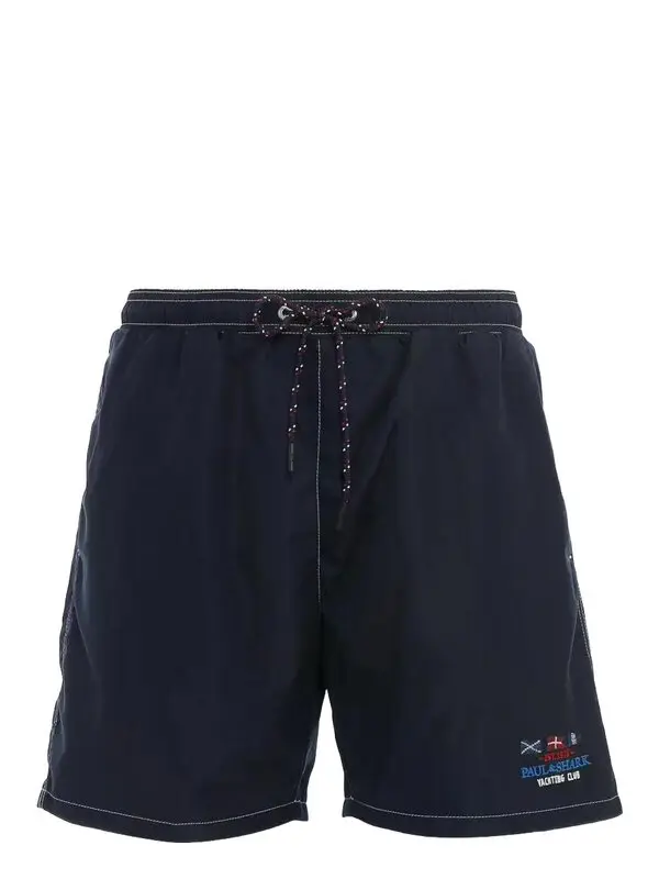 Paul & Shark Embroidered Swim Shorts - Blue