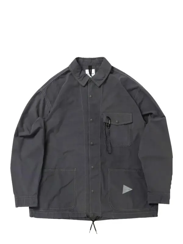 AND WANDER Reflective Stitching Pocket Jacket - Grey